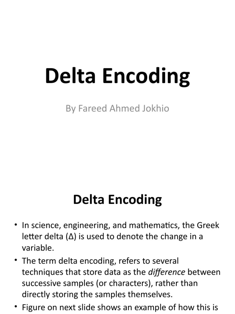 Lecture 13 - Delta Coding | PDF | Data Compression | Code