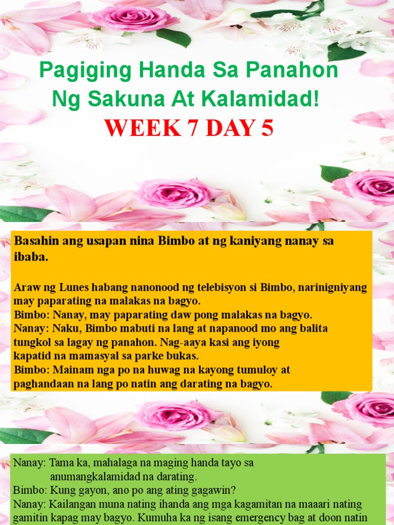 Esp-Q3-Week 7 Day 5 | PDF