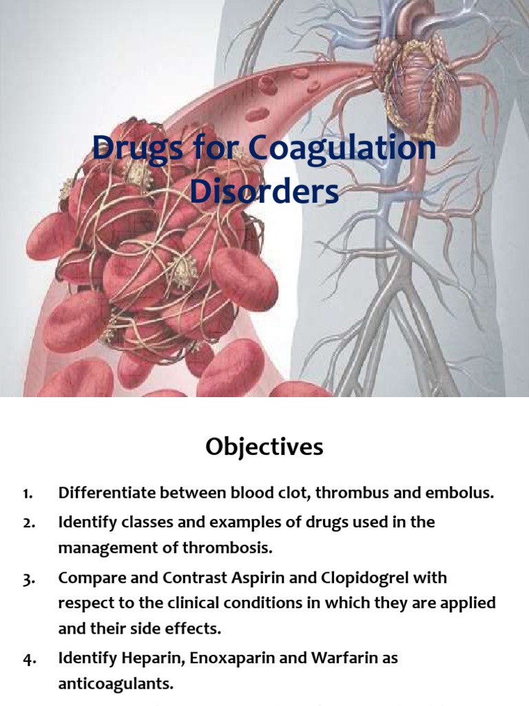 6.Drugs for Coagulation Disorders New | PDF | Coagulation | Thrombus