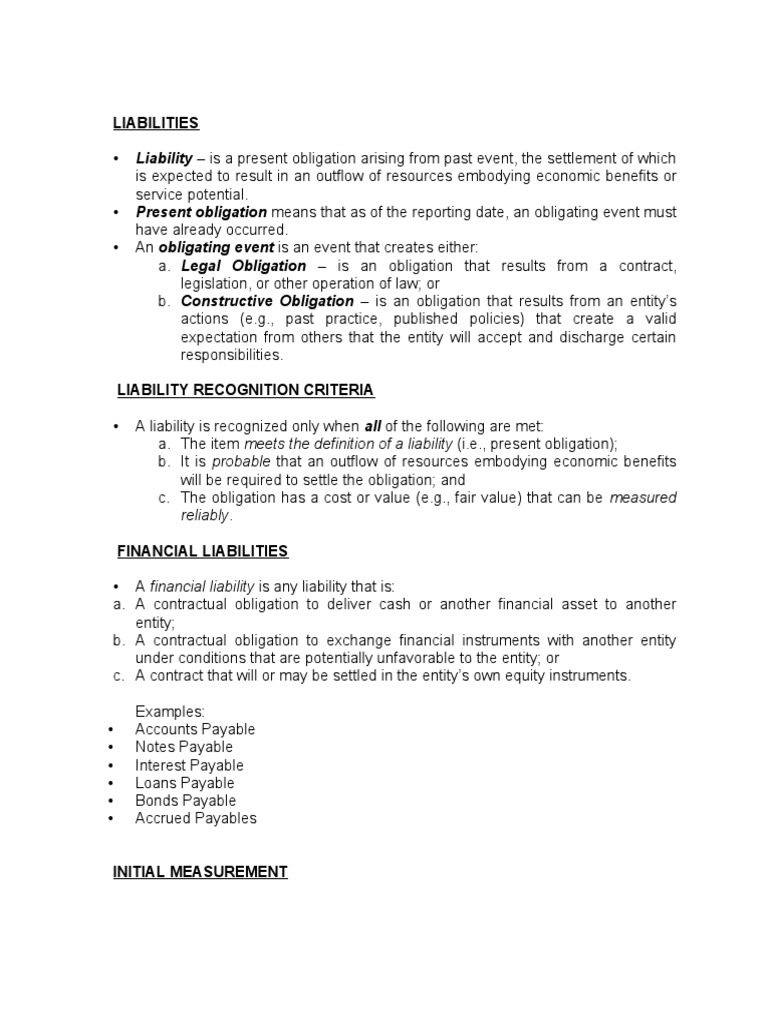 Liabilities Pdf Fair Value Liability Financial Accounting