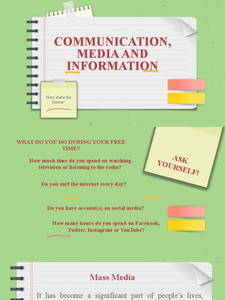 Module 1 2 Media And Literacy Pdf Media Communication Communication 