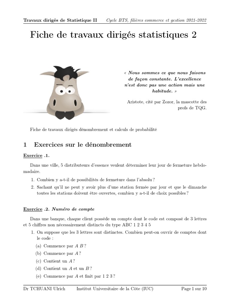 TD Statistique2 2022 | Download Free PDF | Espérance mathématique ...