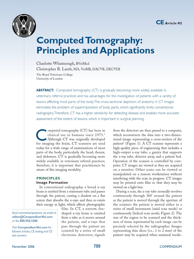 Computed Tomography - Principles and Applications | PDF | Ct Scan ... Computed Tomography - Principles and Applications | PDF | Ct Scan ...