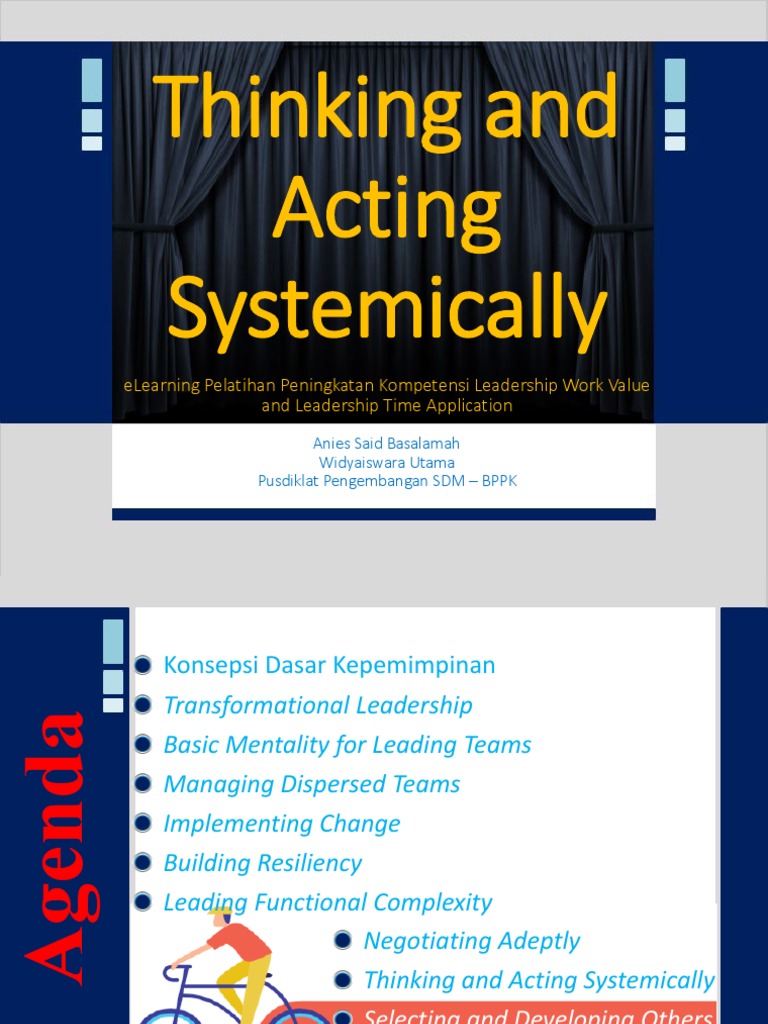 01 Eselon 3 - Thinking and Acting Systemically | PDF