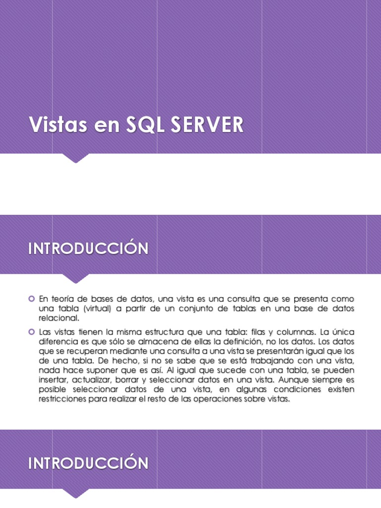 Vistas SQL Server | PDF