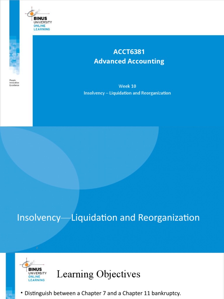 PPT10-Insolvency - Liquidation and Reorganization | PDF | Business ...