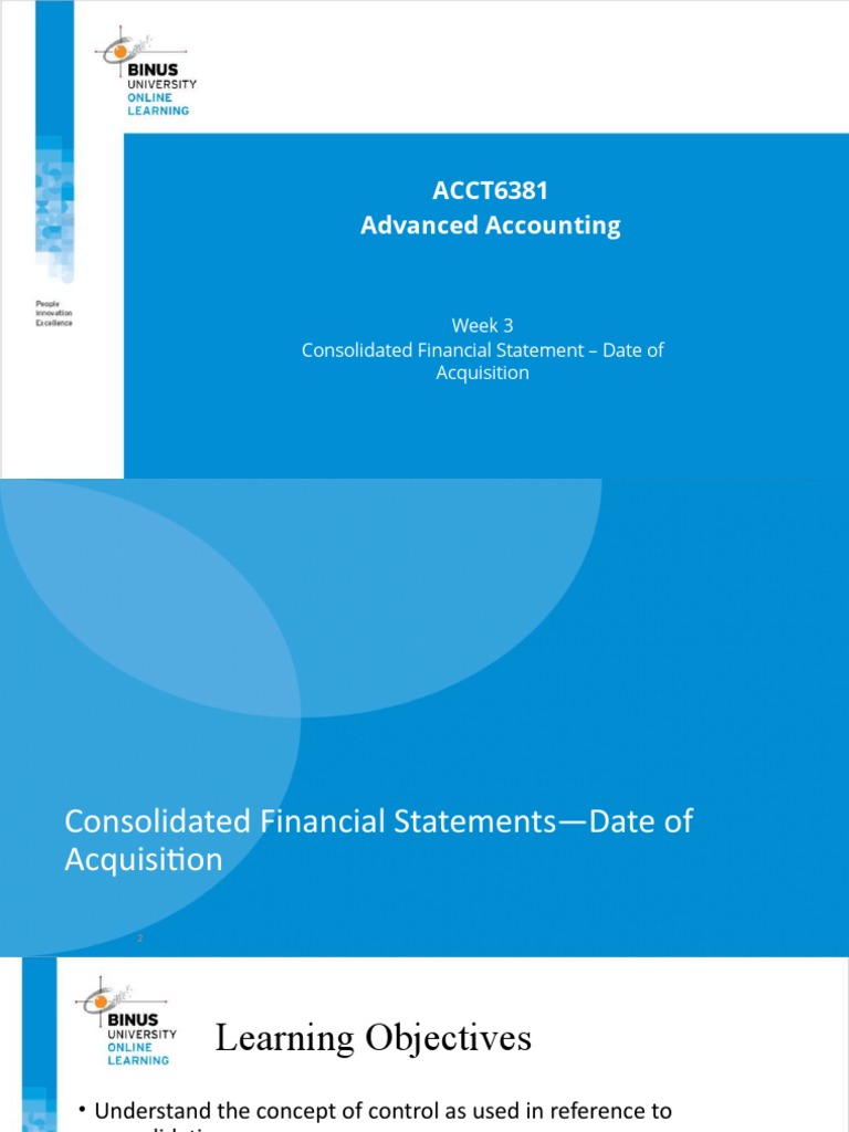 Consolidated Financial Statements Overview | PDF | Book Value ...