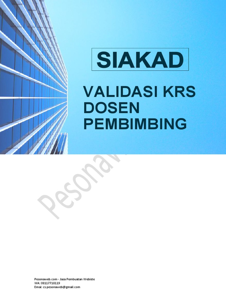 Validasi KRS Dosen Pembimbing | PDF