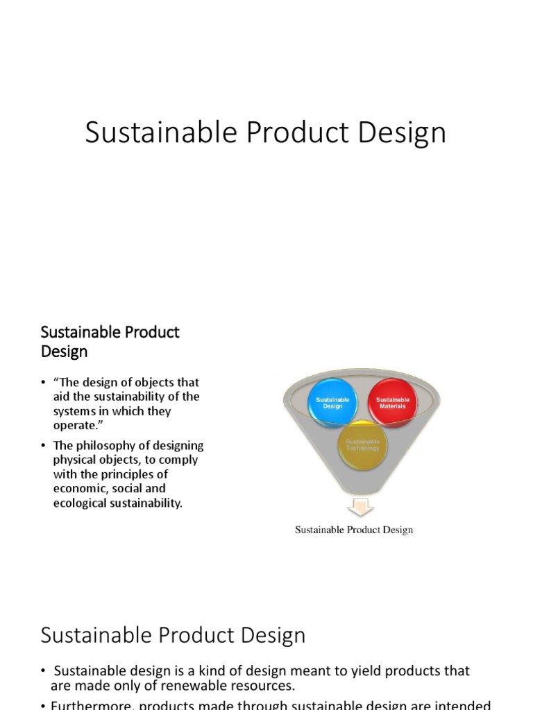 Sustainable Product Design and Innovation | PDF | Life Cycle Assessment ...