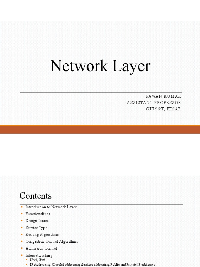 Network Layer | PDF | Ip Address | Routing