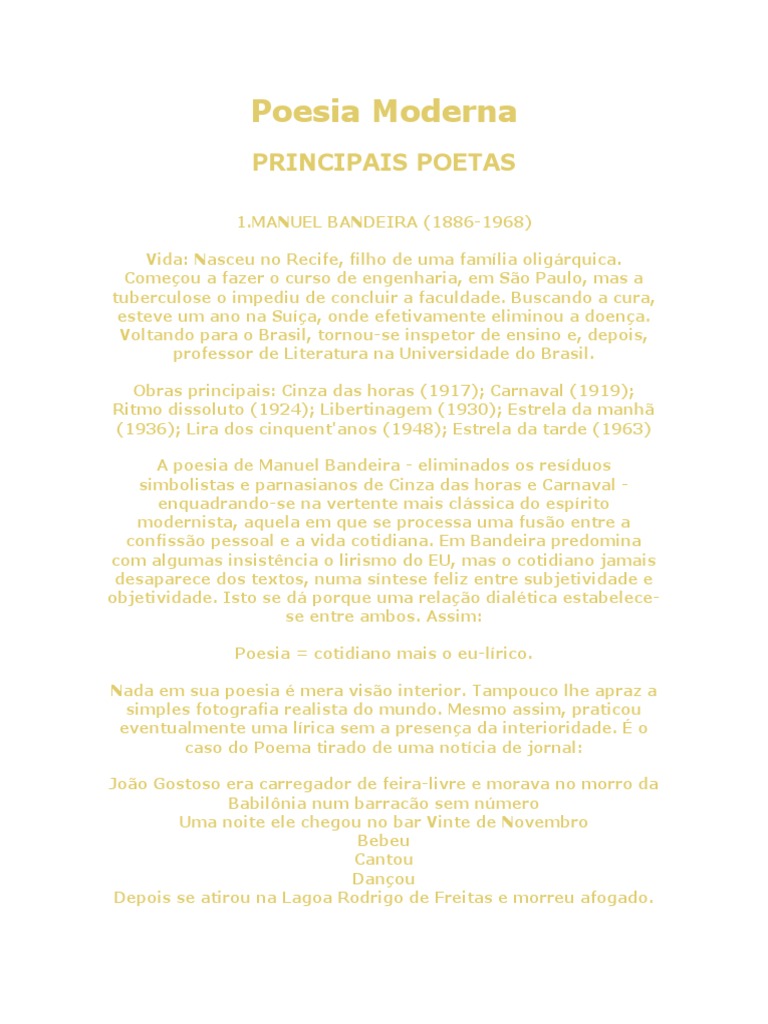 Poesia Moderna | PDF