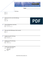 Index Laws Worksheet for Practice | PDF