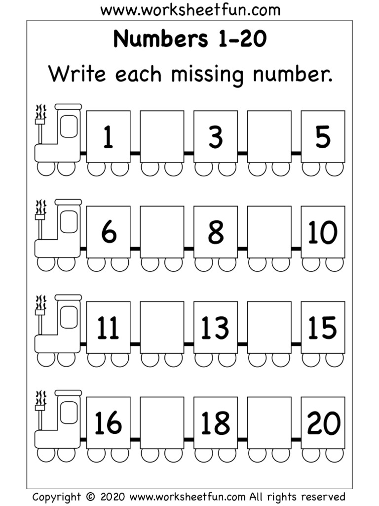 Latihan Membilang 1-20 | PDF