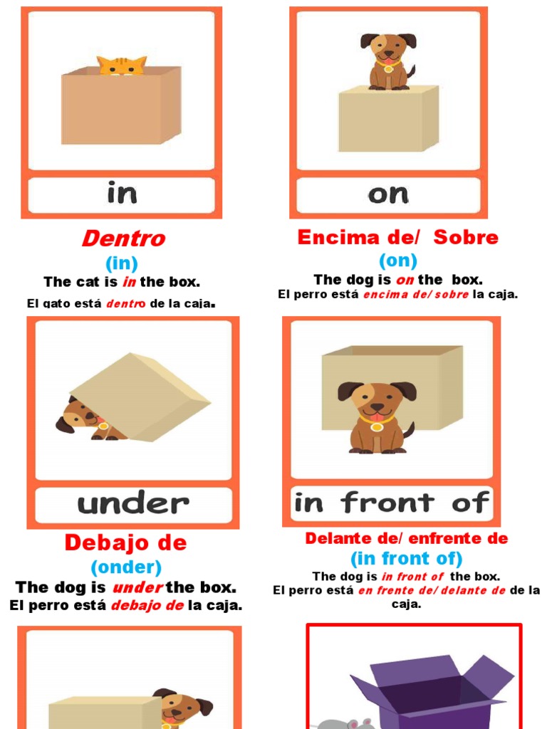 Preposiciones para Niños | PDF