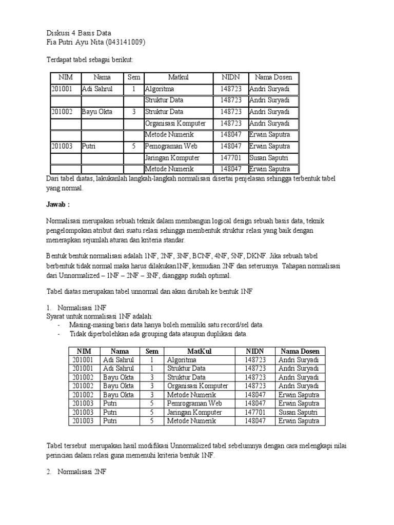 Diskusi 4 Basis Data (Revisi) | PDF