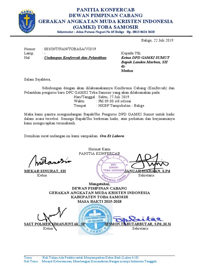 SURAT UNDANGAN - Ke DPD | PDF