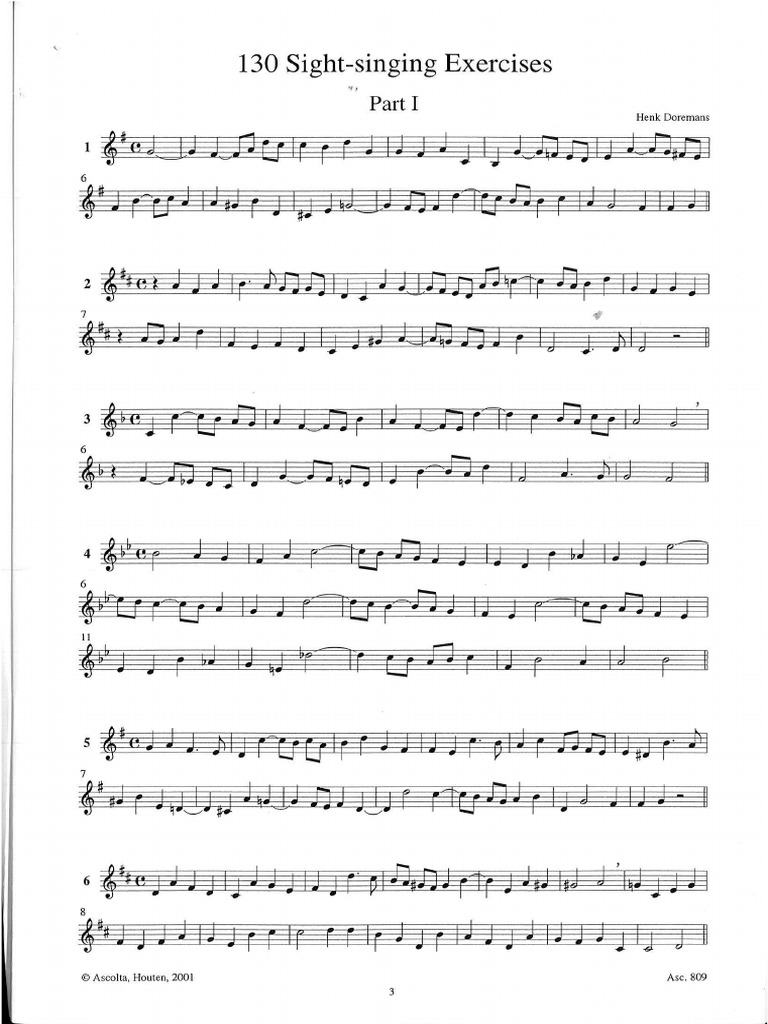 130 Sight Singing | PDF