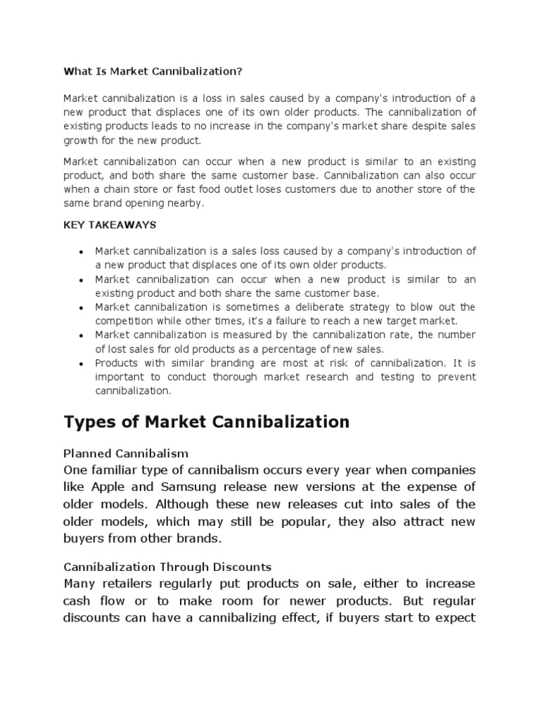 What Is Market Cannibalization | PDF | Retail | Analytics