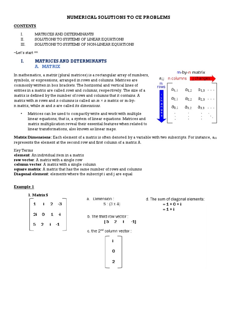 Updated-Numerical Solutions To CE Problems | PDF | Matrix (Mathematics ...