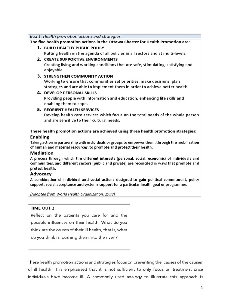 Effective Approaches To Health Promotion in Nursing Practice | PDF ...