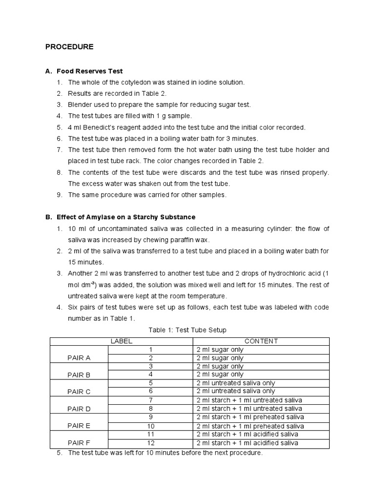 Procedure & Result Bio270 | PDF | Starch | Chemical Compounds