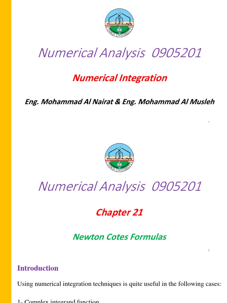 15 Numerical Integration | PDF | Teaching Methods & Materials