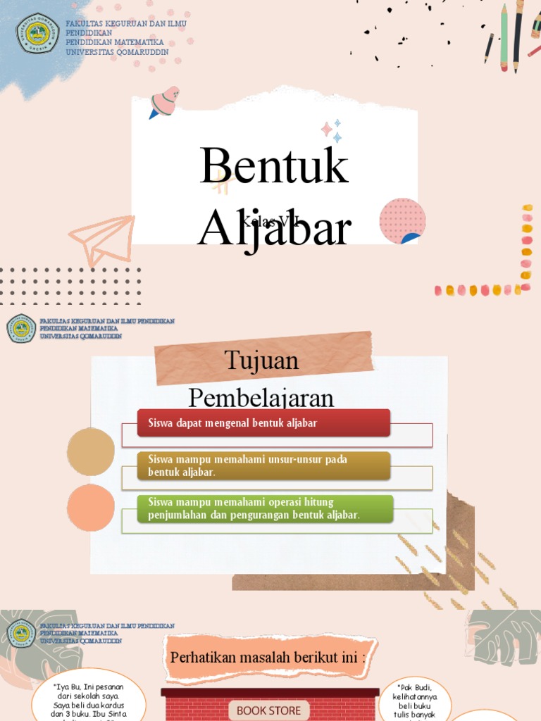 Mengenal Unsur dan Operasi Bentuk Aljabar | PDF