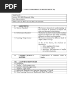 Detailed Lesson Plan in Mathematics Kinds of Angles | PDF | Angle ...
