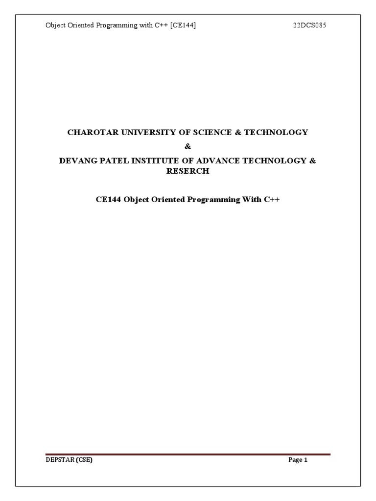 Charotar University of Science & Technology & Devang Patel Institute of ...