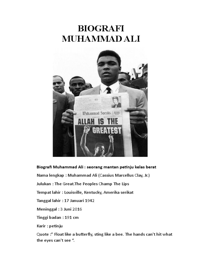 Biografi Muhammad Ali | PDF
