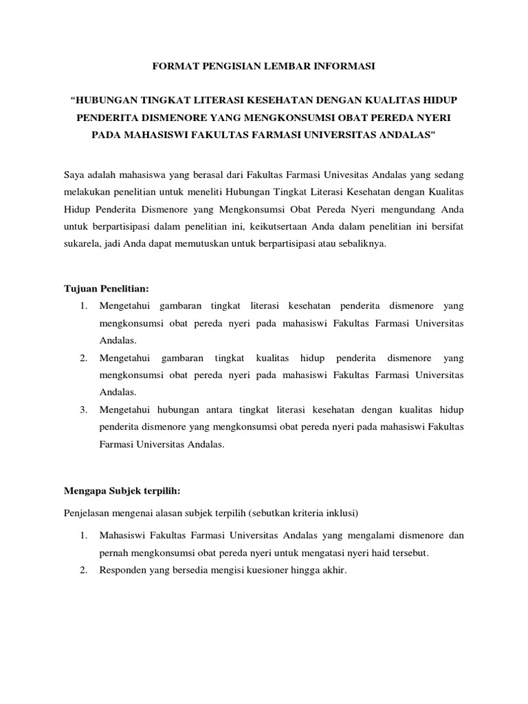 PSP&Informed Consent KEP FK Unand - Yasmin Nabila Putri (Perbaikan) | PDF