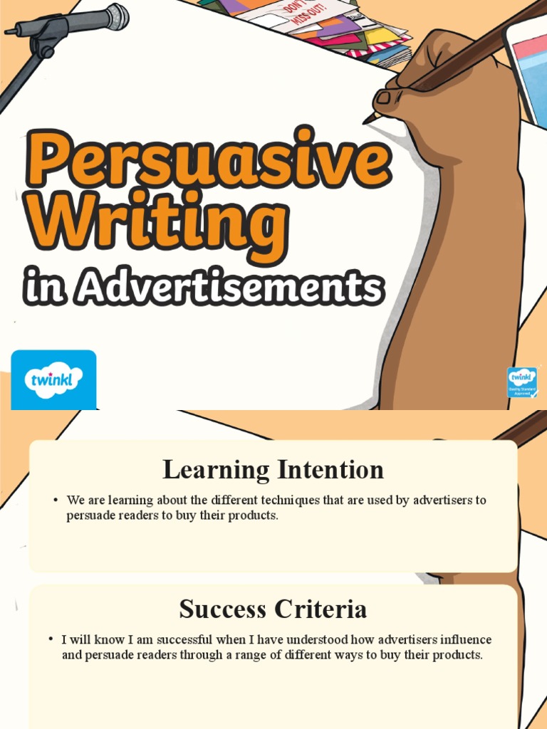Au t2 e 119 Persuasive Writing in Advertisements Powerpoint Ver 2 | PDF