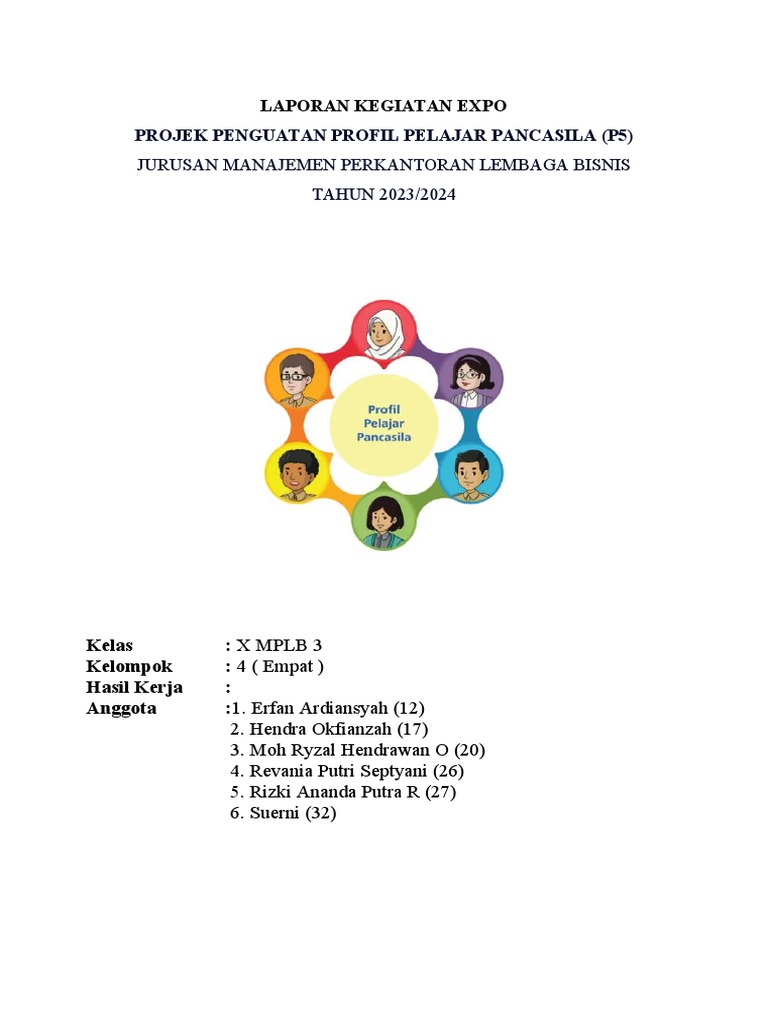 Laporan Kegiatan Expo p5 | PDF