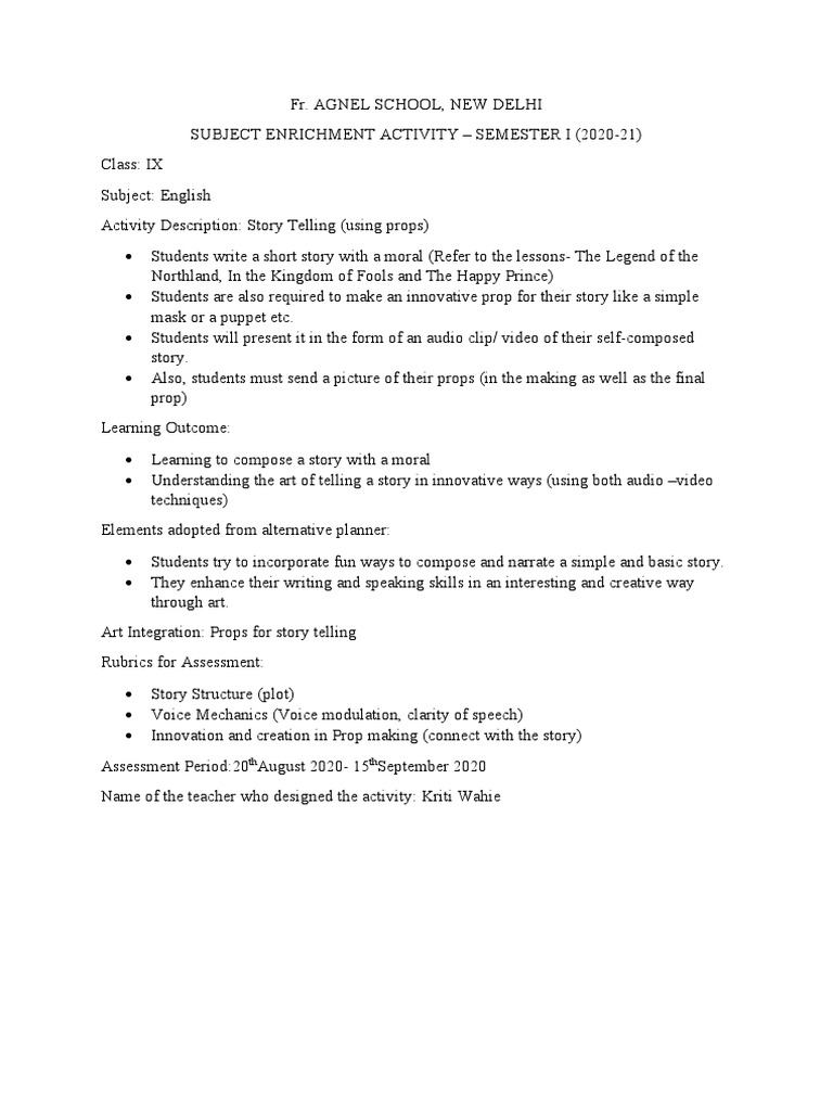 Class 9 Sea Eng 2020-21 | PDF