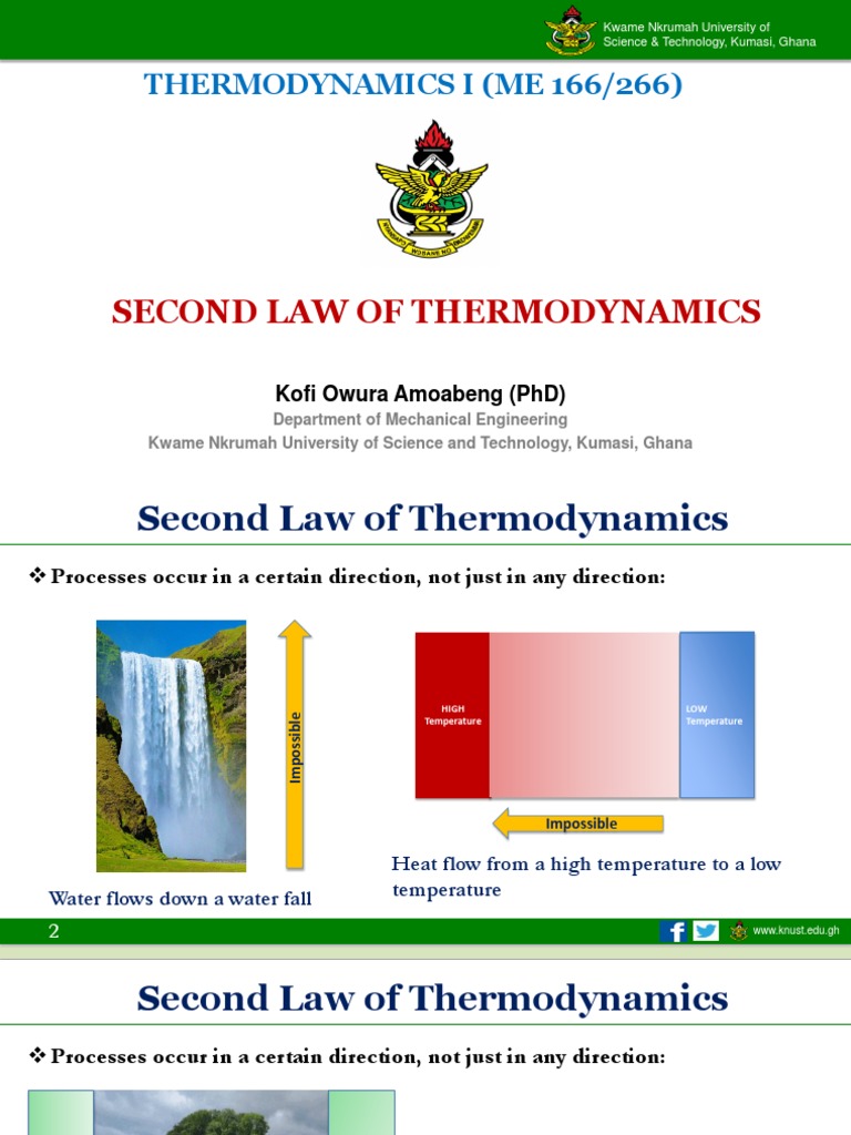 Second Law of Thermodynamics Explained | PDF | Heat | Second Law Of ...