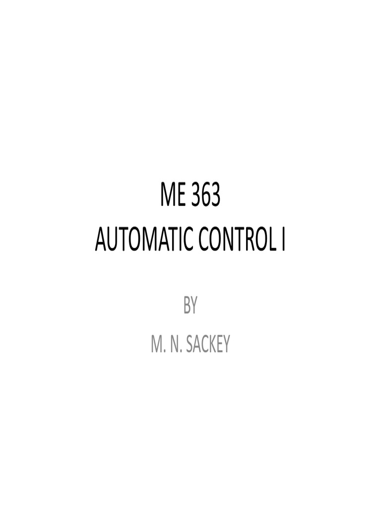 Me 363 - Ghonline | PDF | Control Theory | Control System