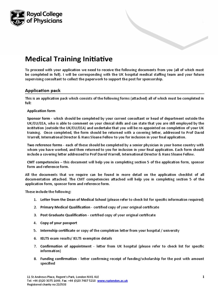 UK Medical Training Application Guide | PDF | Cheque | Health Care