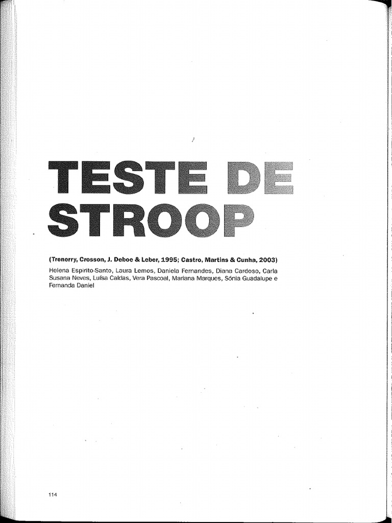 Stroop - Capitulo | PDF