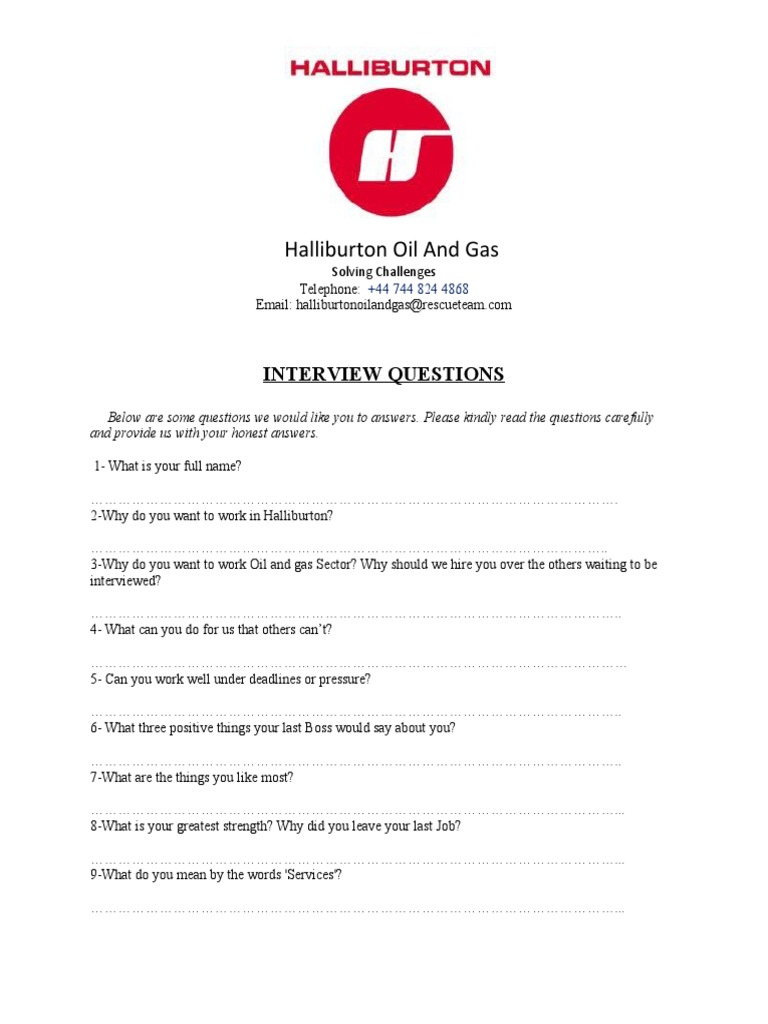 Interview Questions Form | PDF | Business