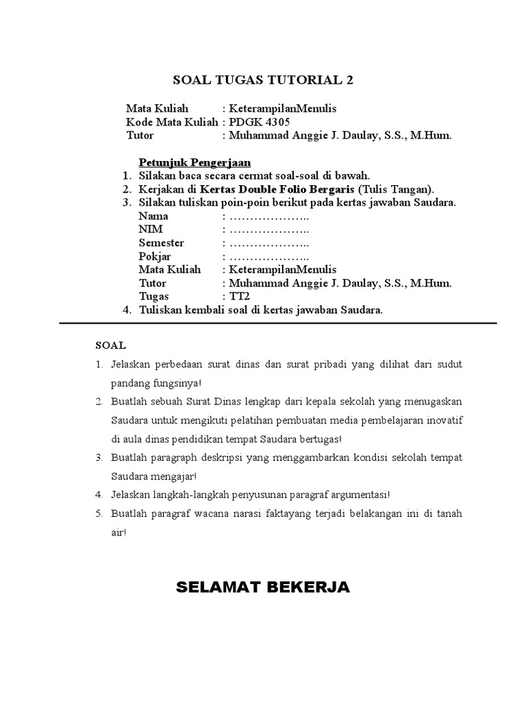 Soal TT2 | PDF