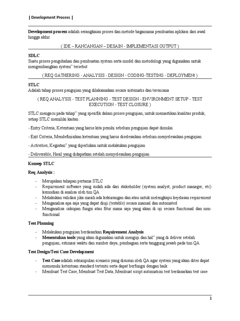 Development Process | PDF