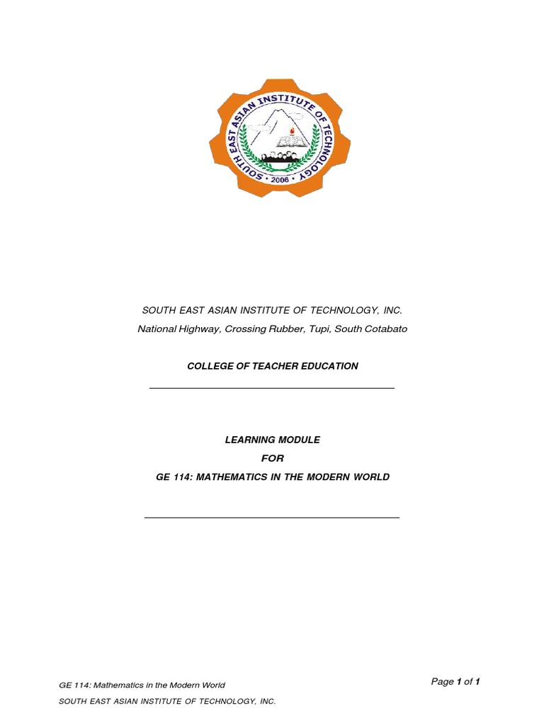 Ge114 Finals Moduleupdated | PDF | Standard Score | Statistics