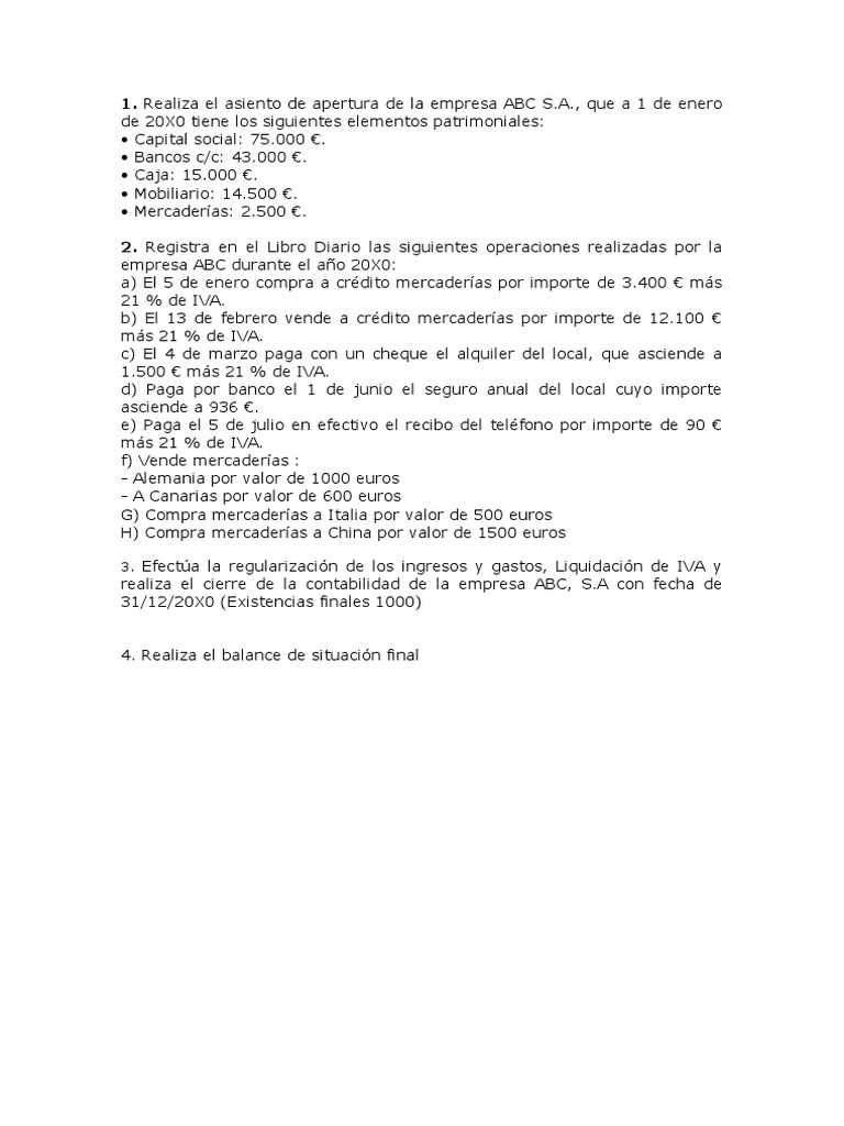 Ejercicio Ciclo Contable | PDF