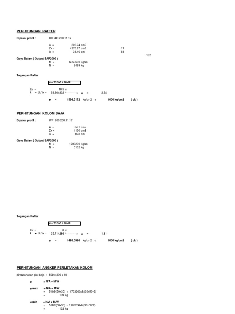 6 Perhitungan Rafter | PDF