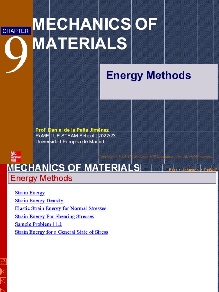 9 Energy Methods V2 Pdf Strength Of Materials Deformation