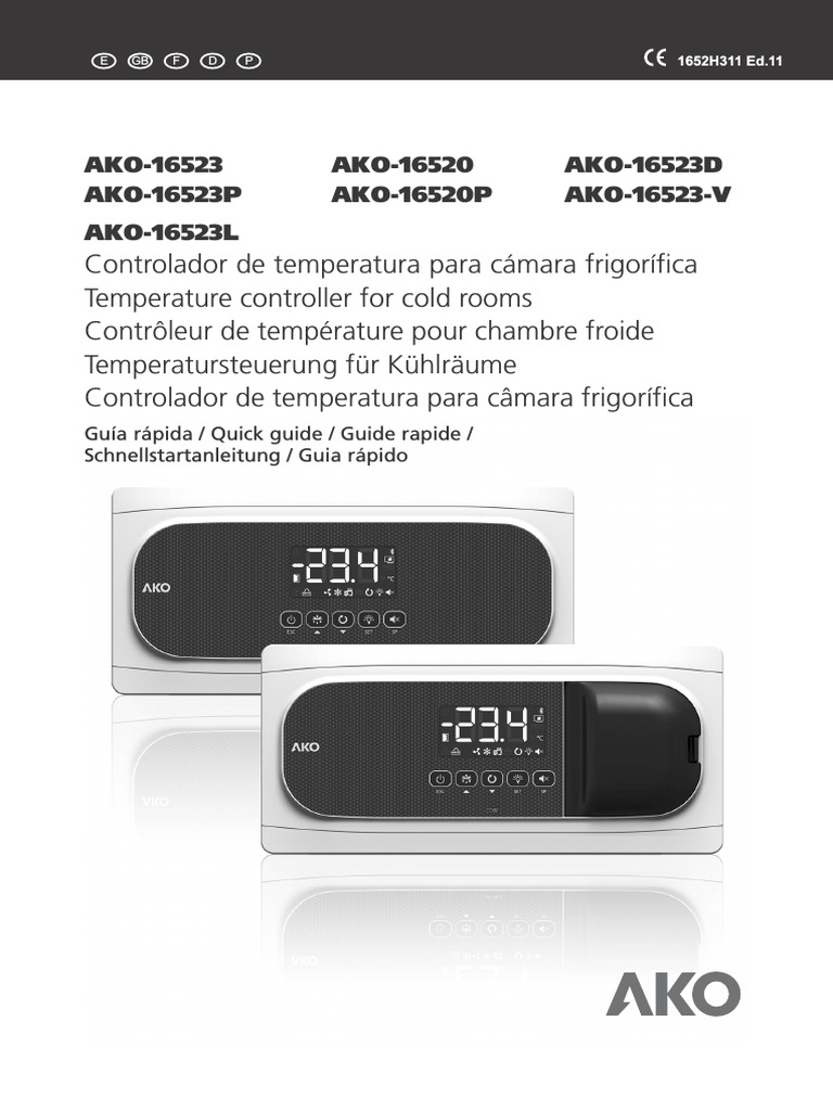 AKO-16523, AKO-16520 Control de Temperatura MANUAL MC | PDF | Relé | Ingenieria Eléctrica