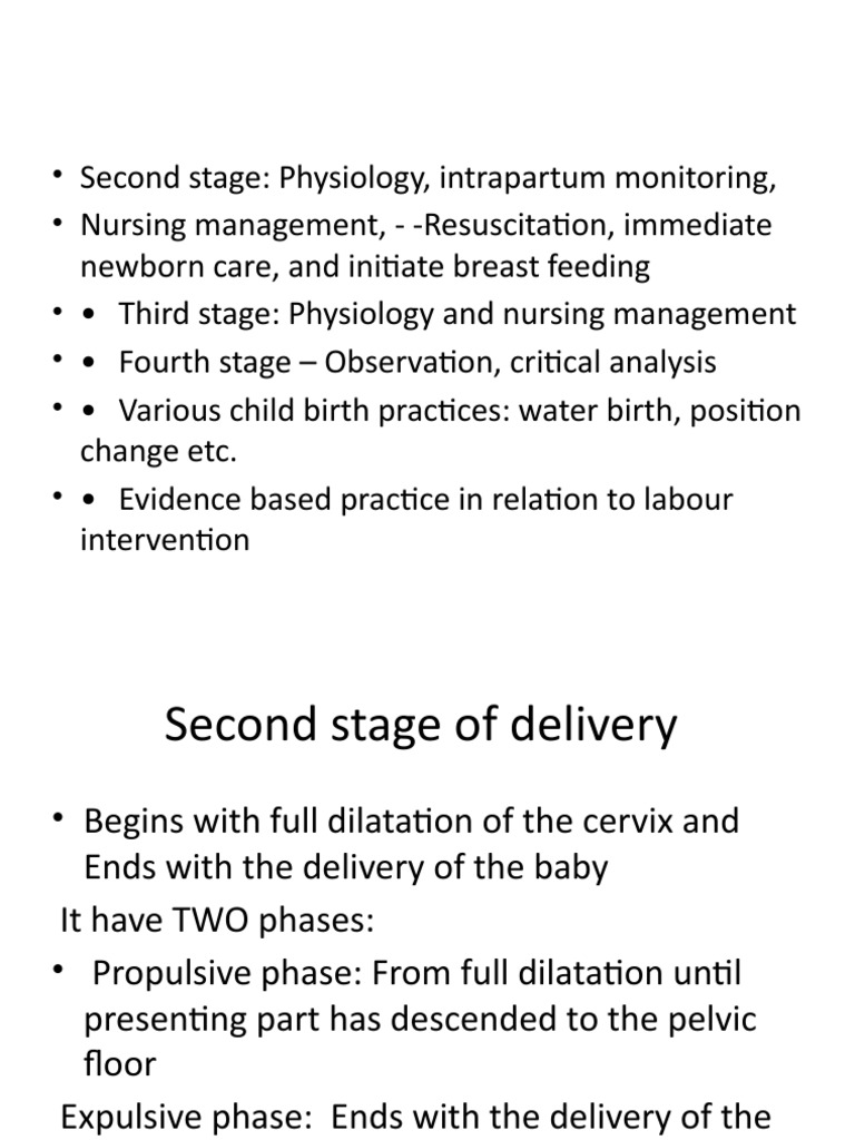 Second Stage of Delivery | PDF
