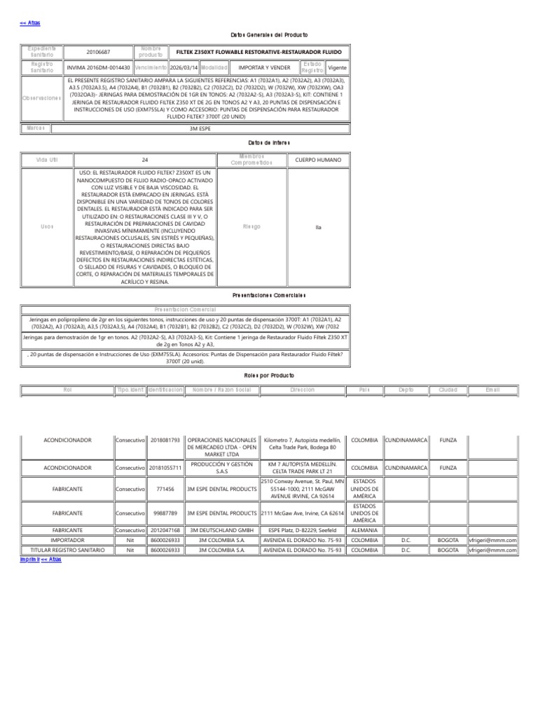 Rs. Resina Filtek Supreme Flowable | PDF
