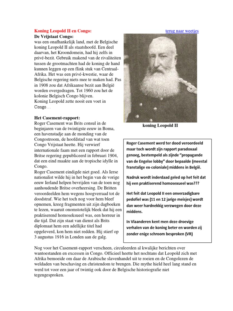 Koning Leopold II en de Kongo | PDF