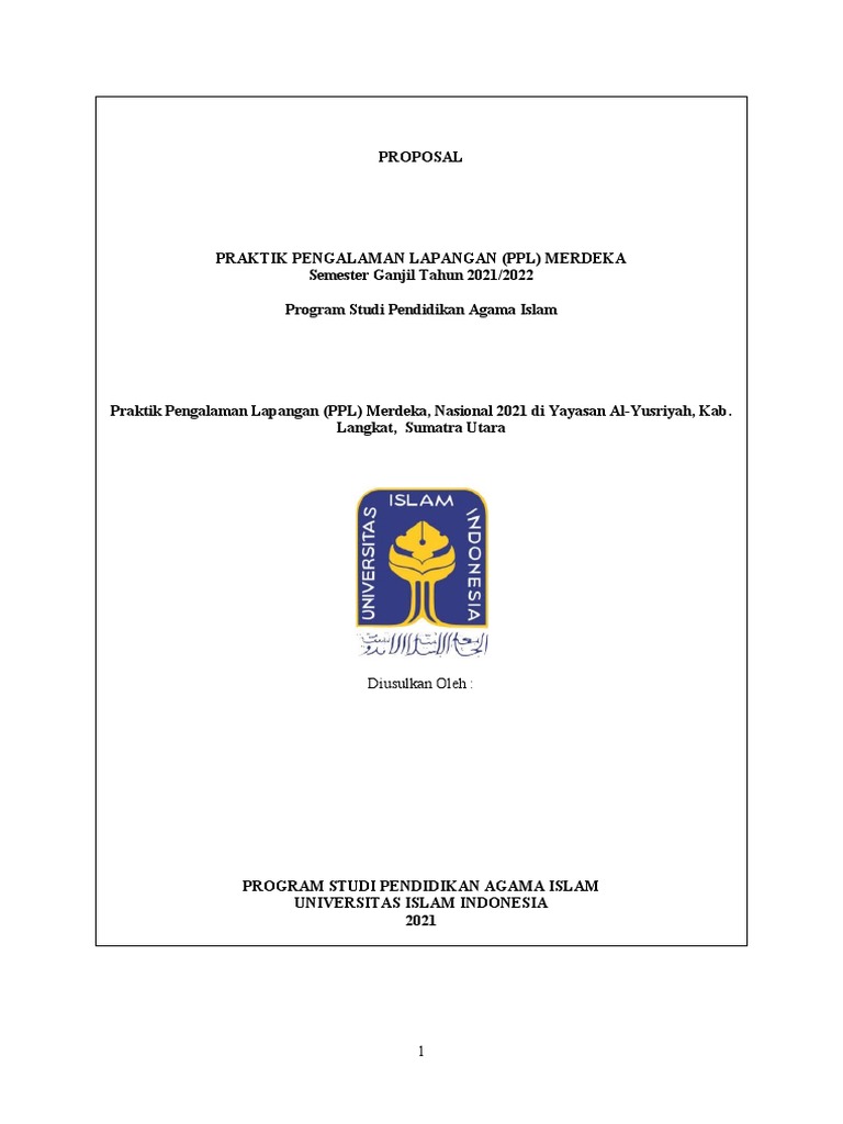 Proposal PPL Merdeka '21 Share | PDF | Karier & Perkembangan | Ilmu Sosial